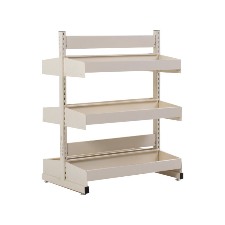 Double sided Metal Shelving Browser Bin Unit – Fry Library & School ...