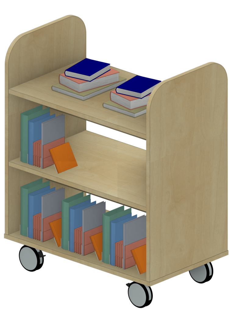 Flat Shelf Timber Book Trolley – Fry Library & School Supplies