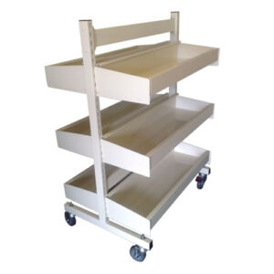 Double sided Metal Shelving Browser Bin Unit – Fry Library & School ...