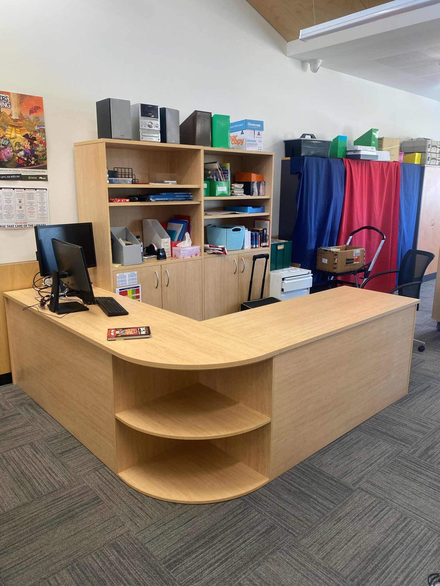 Custom Reception or Library Desk – Fry Library & School Supplies