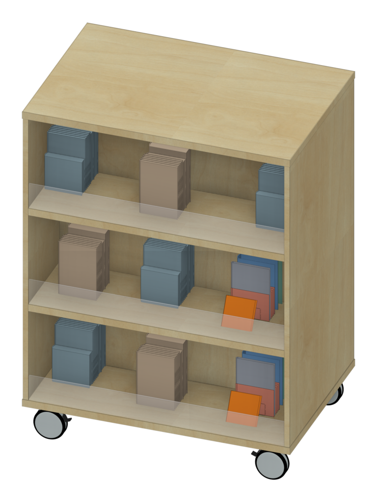 Mobile Double Sided Acrylic Front Bookcase – Fry Library & School Supplies