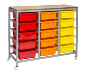 Triple Tote Tray Trolley – Fry Library & School Supplies