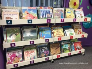 Single Sided Metal Shelving Browser Bin Unit – Fry Library & School ...